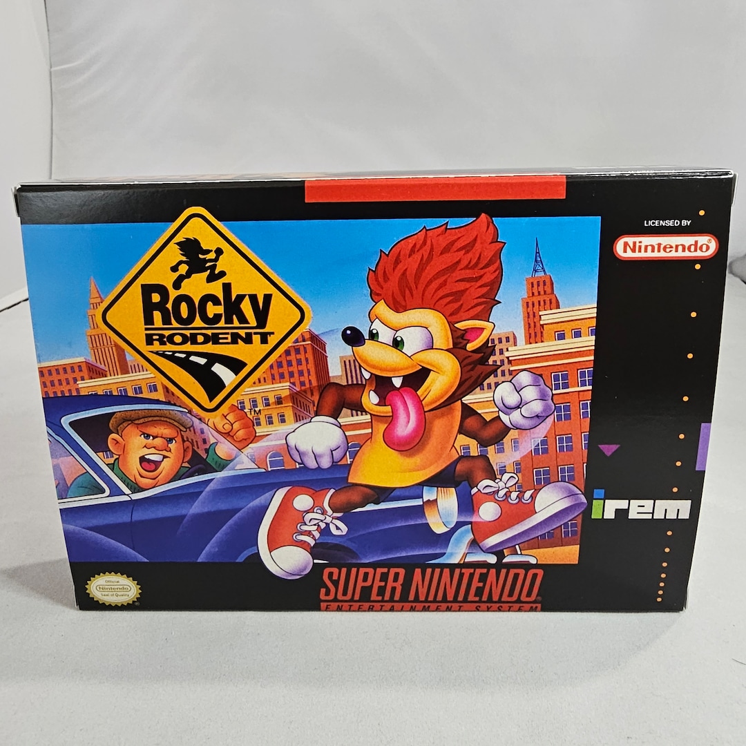 Rocky Rodent | NTSC | Super Nintendo | SNES | En | Reproduction Box and ...