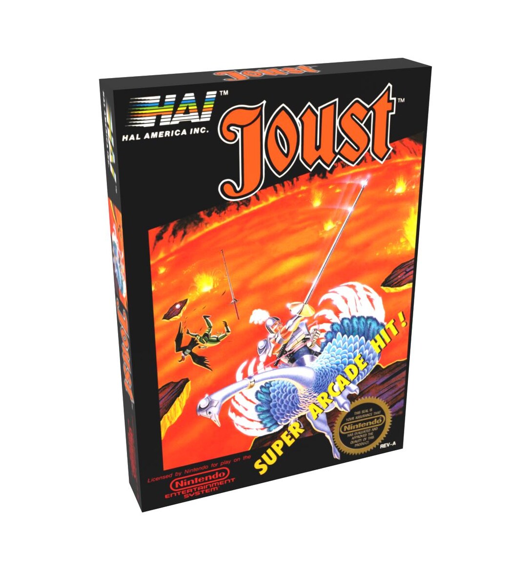 Joust | NTSC | Nintendo | NES | En | Reproduction Box - Etsy