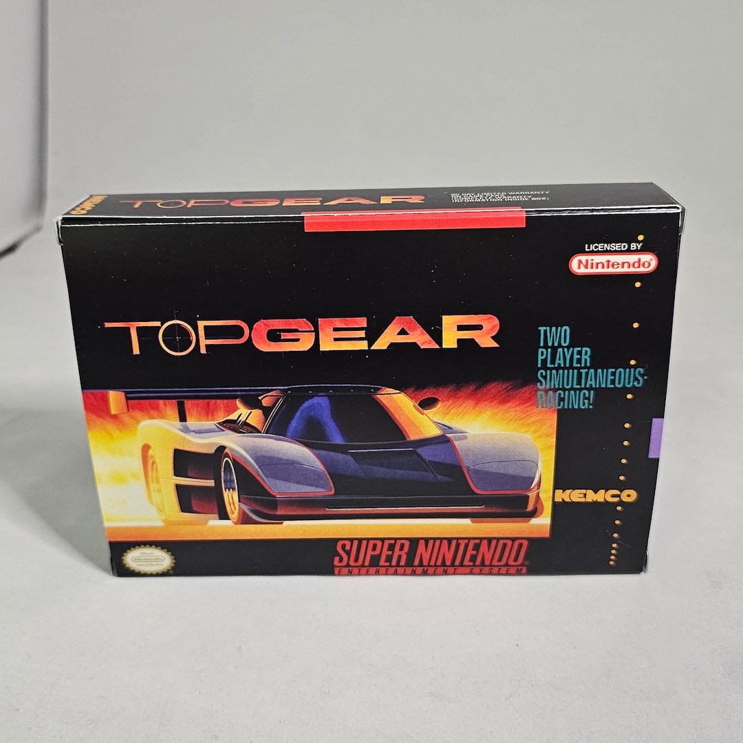 Top Gear | NTSC | Super Nintendo | SNES | En | Reproduction Box and ...