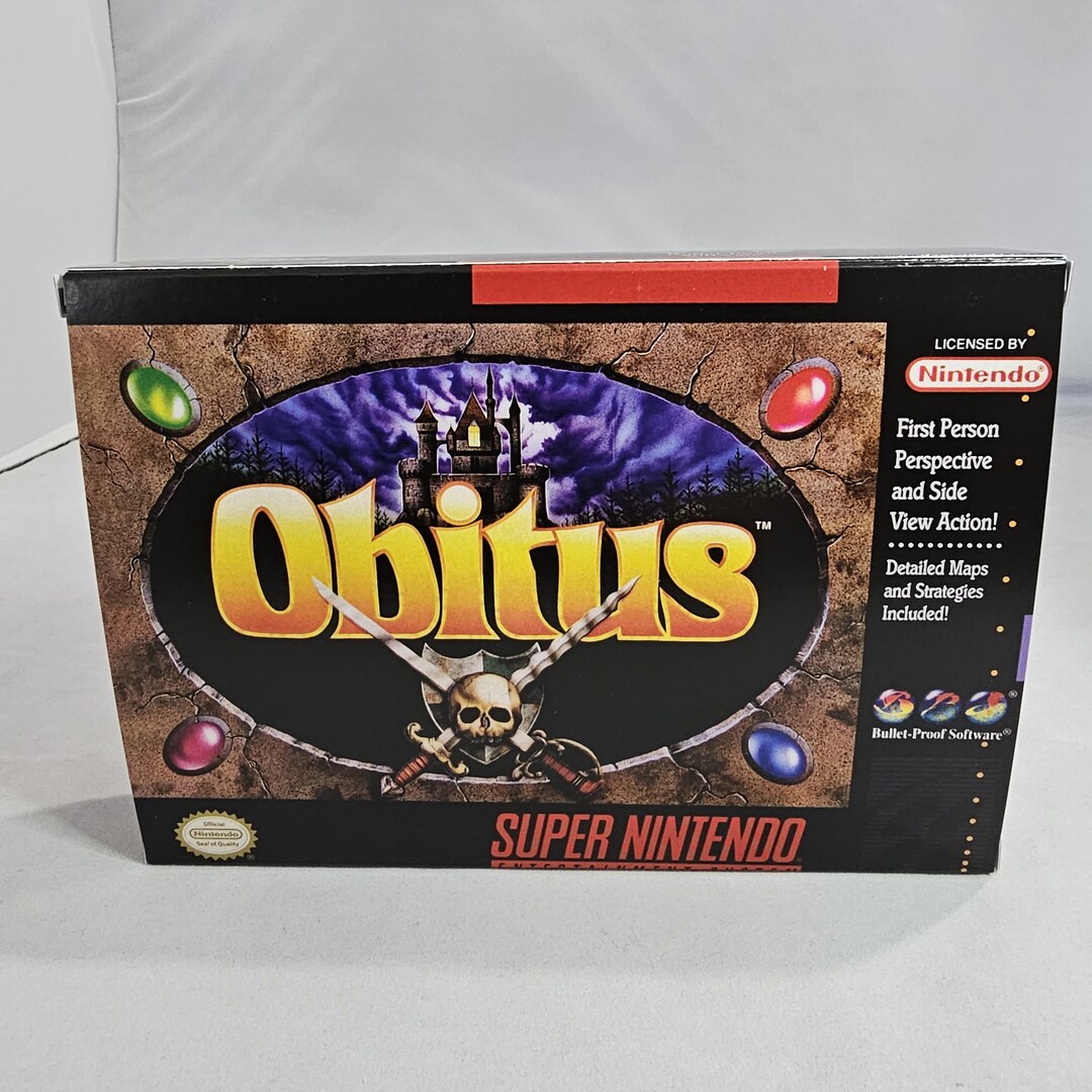 Obitus | NTSC | Super Nintendo | SNES | En | Reproduction Box and Inner ...