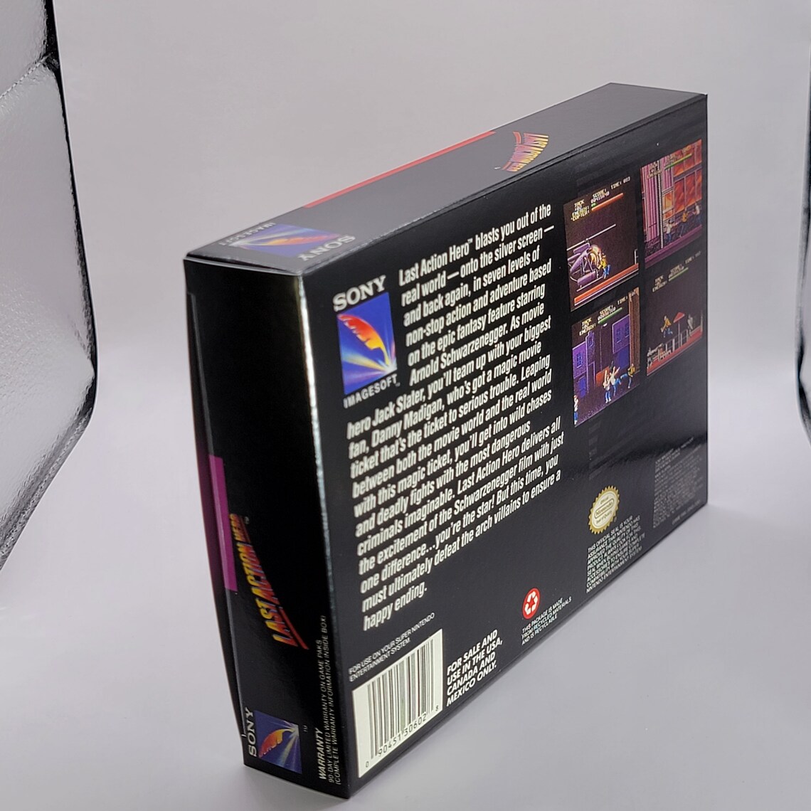Last Action Hero | NTSC | Super Nintendo | SNES | En | Reproduction Box ...