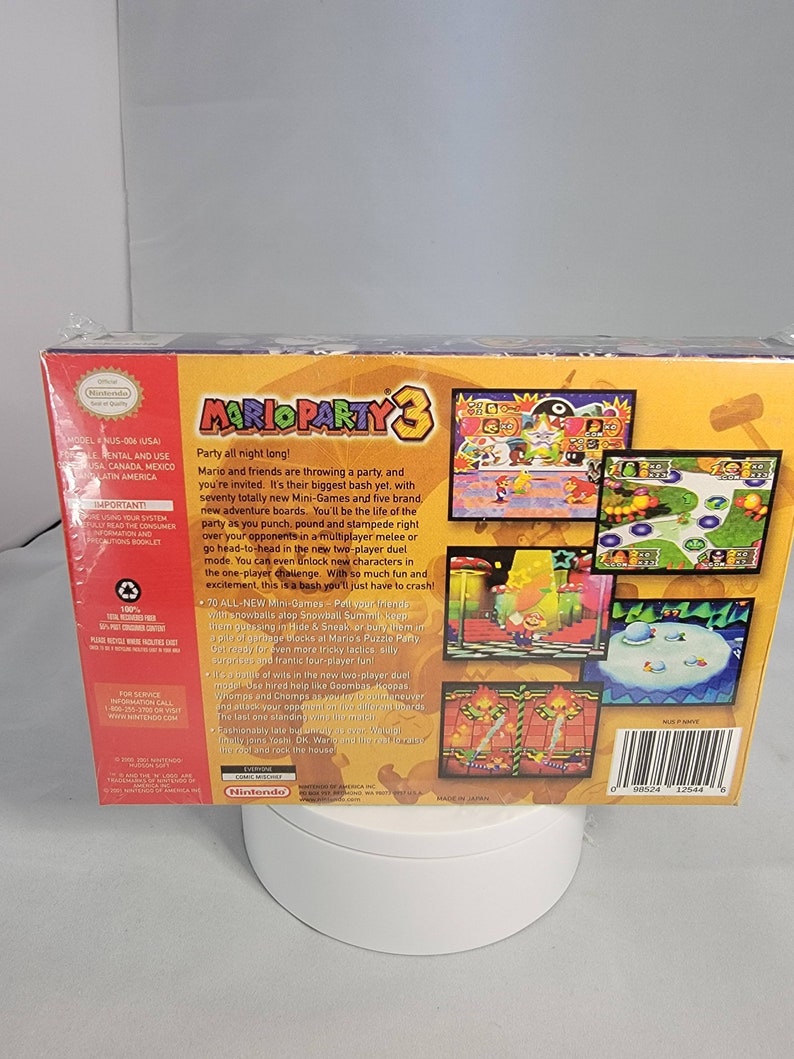 Mario Party 3 | NTSC | Nintendo 64 | N64 | En | Reproduction Box and ...
