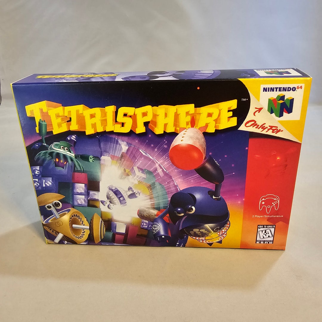 Tetrisphere | NTSC | Nintendo 64 | N64 | En | Reproduction Box and ...