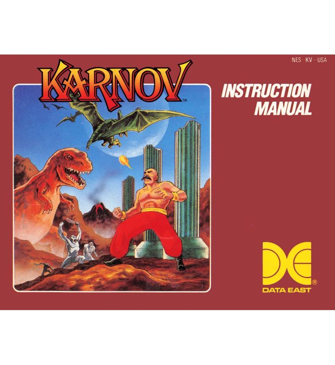 Karnov | NTSC | Nintendo | NES | En | User Instruction Manual - Etsy Canada