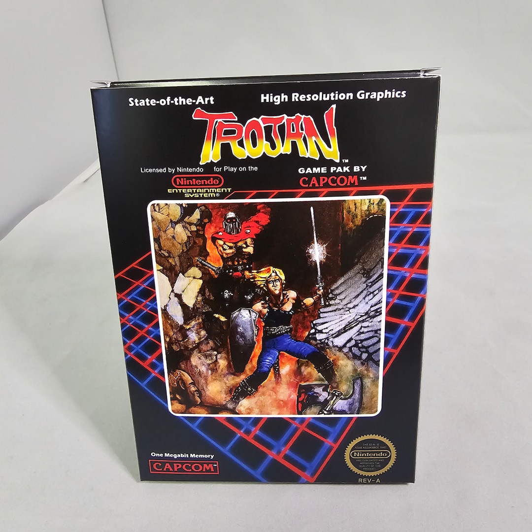 Trojan | NTSC | Nintendo | NES | En | Reproduction Box - Etsy