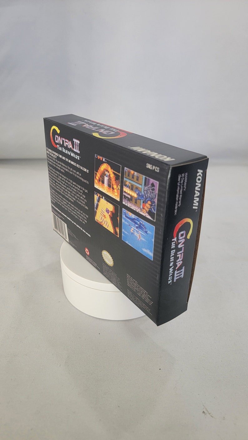 Contra 3 | NTSC | Super Nintendo | SNES | En | Reproduction Box and ...
