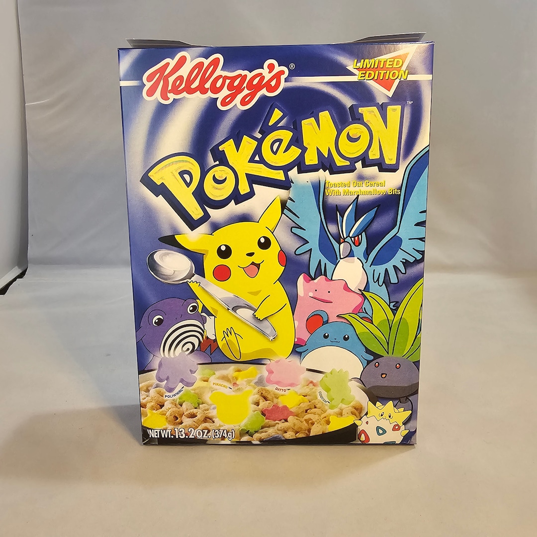 Pokemon | Kellogg's | Reproduction Vintage Cereal Box - Etsy
