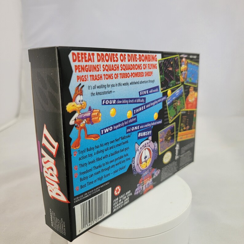 Bubsy 2 NTSC Super Nintendo SNES En Reproduction Box - Etsy