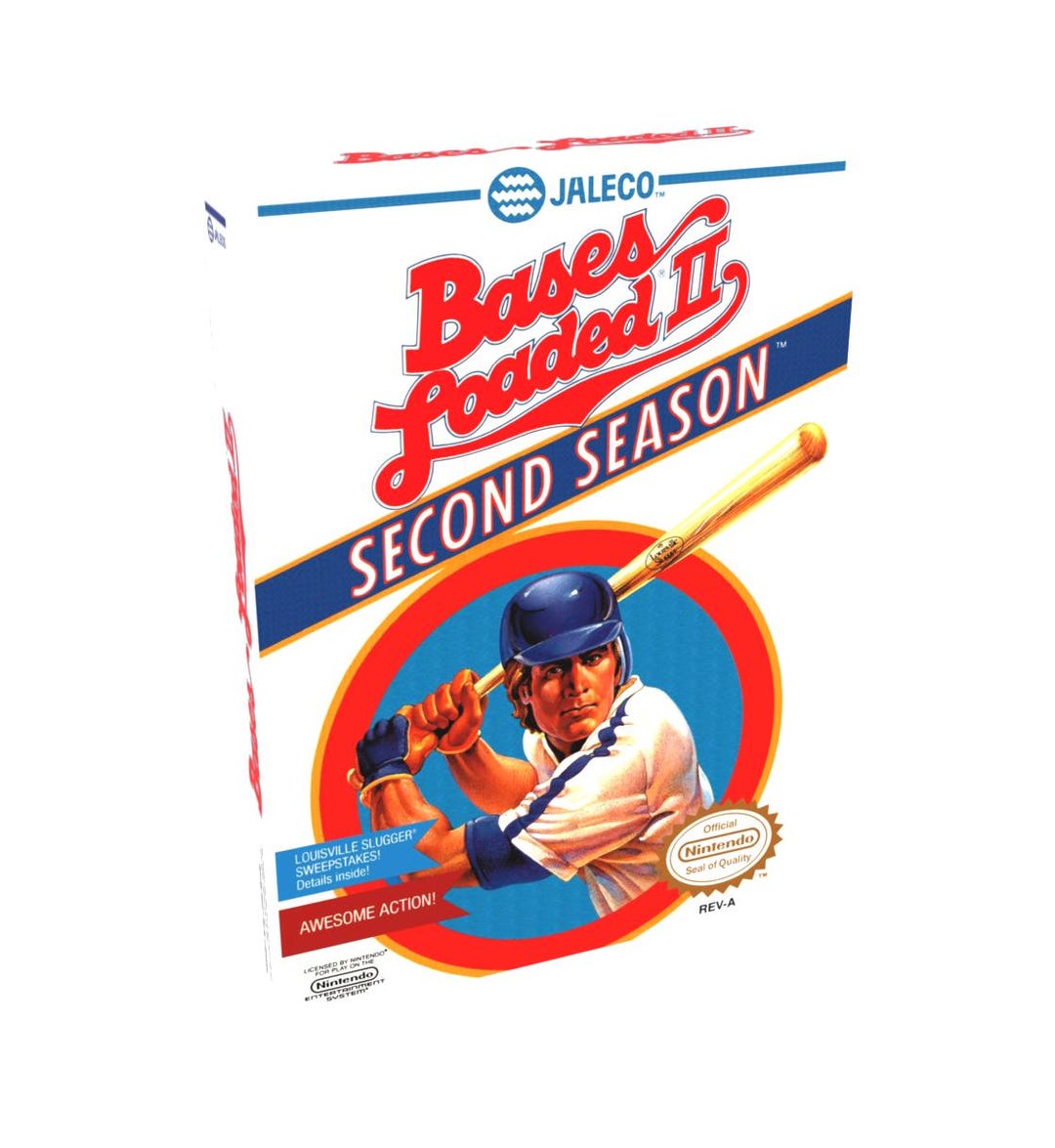 Bases Loaded 2 | NTSC | Nintendo | NES | En | Reproduction Box - Etsy
