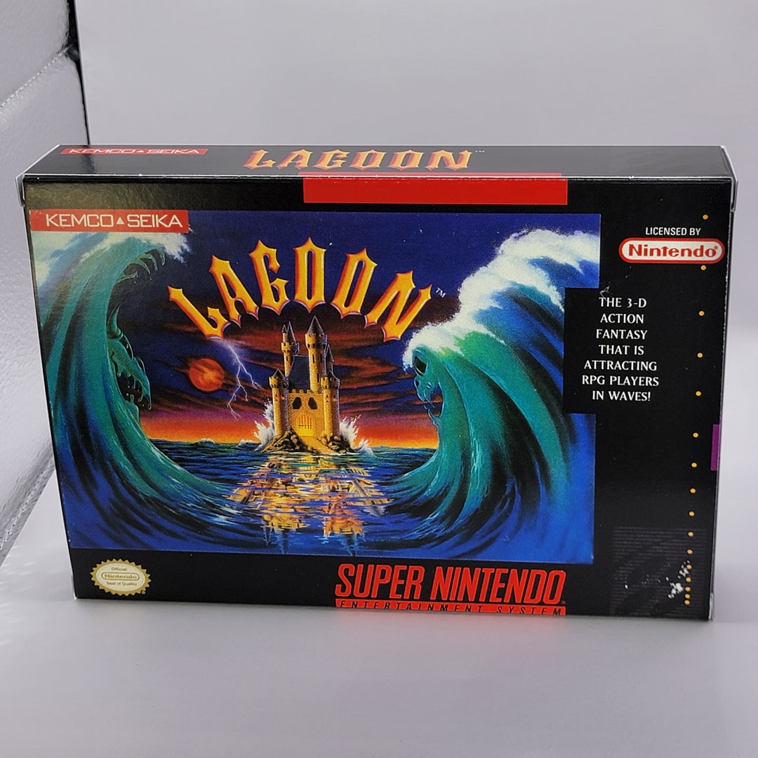 Lagoon | NTSC | Super Nintendo | SNES | En | Reproduction Box and Inner ...