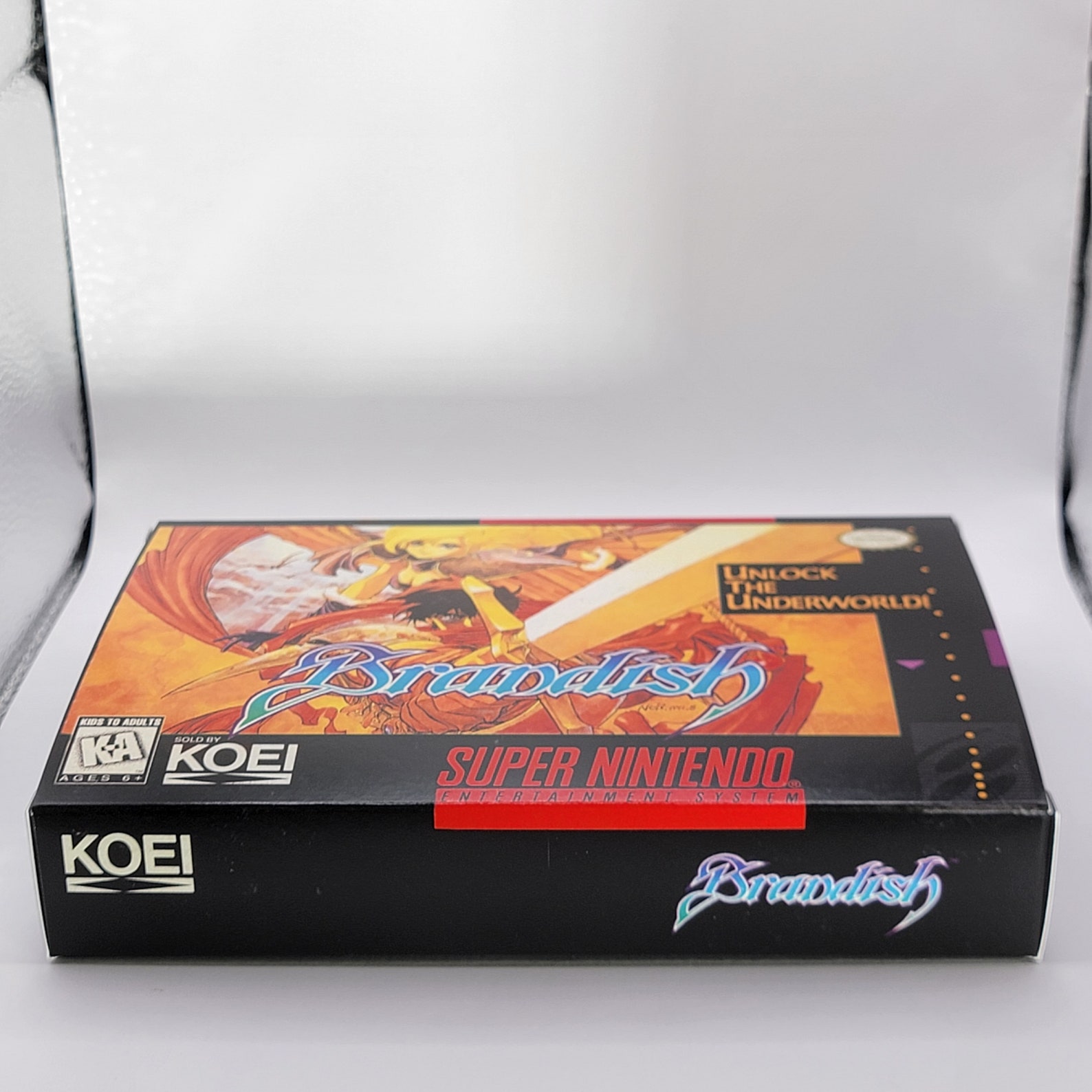 Brandish | NTSC | Super Nintendo | SNES | En | Reproduction Box and ...