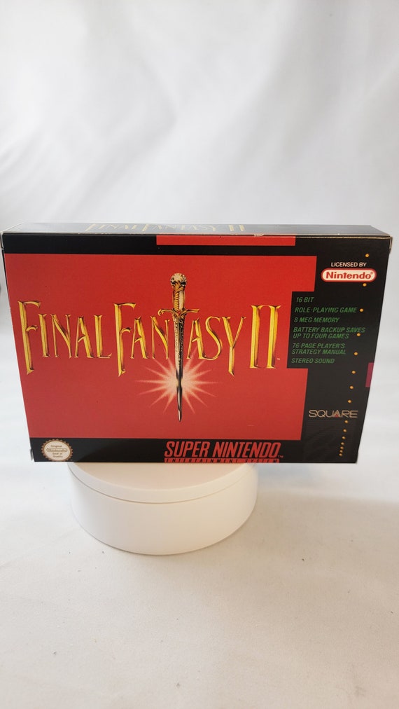 Final Fantasy 2 NTSC Super Nintendo SNES En Reproduction Box and Inner Tray Etsy