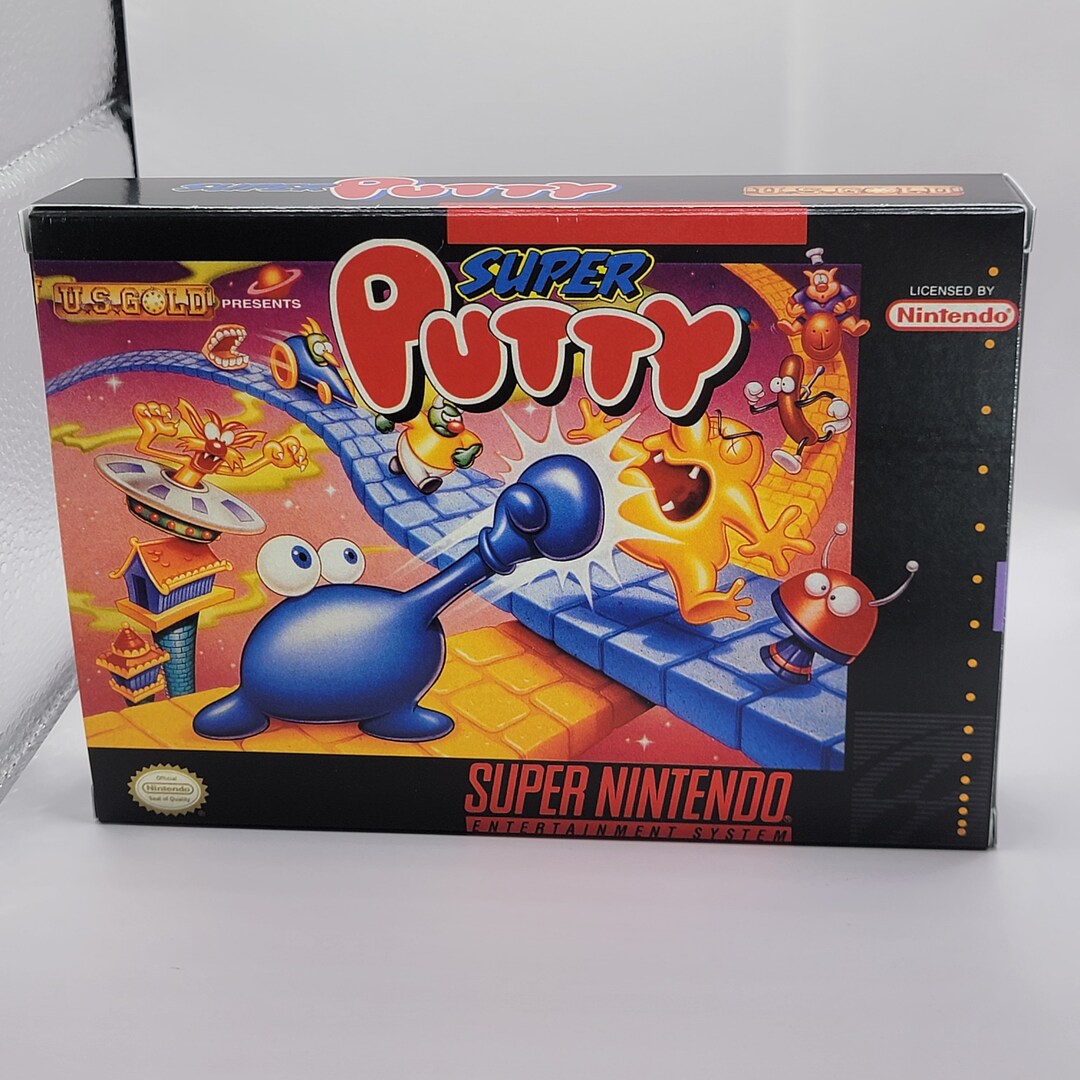 Super Putty | NTSC | Super Nintendo | SNES | En | Reproduction Box and Inner Tray - Etsy