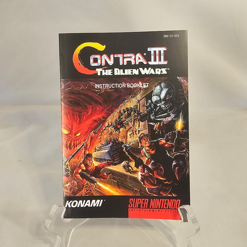Contra 3 | NTSC | Super Nintendo | SNES | En | User Instruction Manual ...