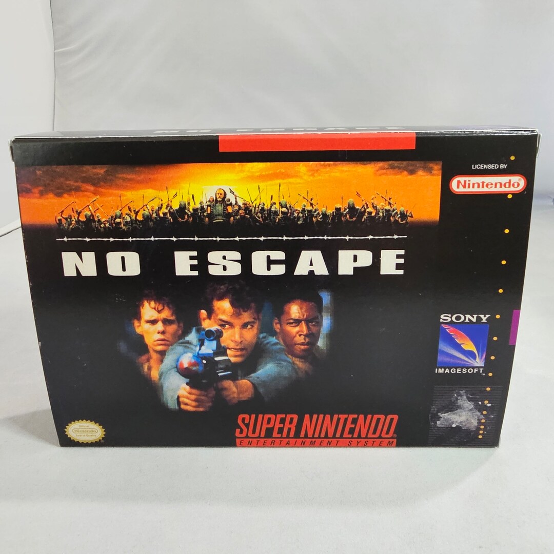 No Escape | NTSC | Super Nintendo | SNES | En | Reproduction Box and ...
