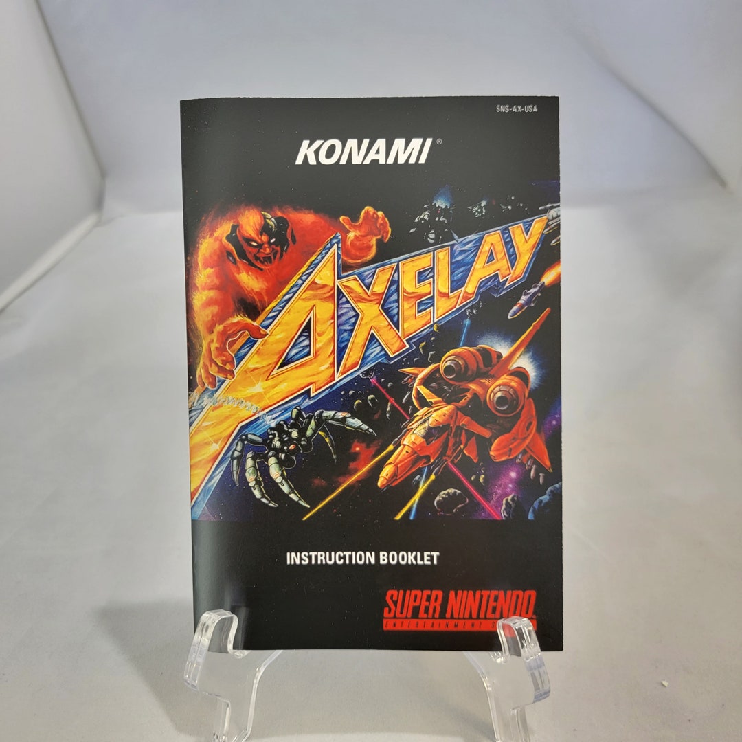 Axelay | NTSC | Super Nintendo | SNES | En | User Instruction Manual - Etsy