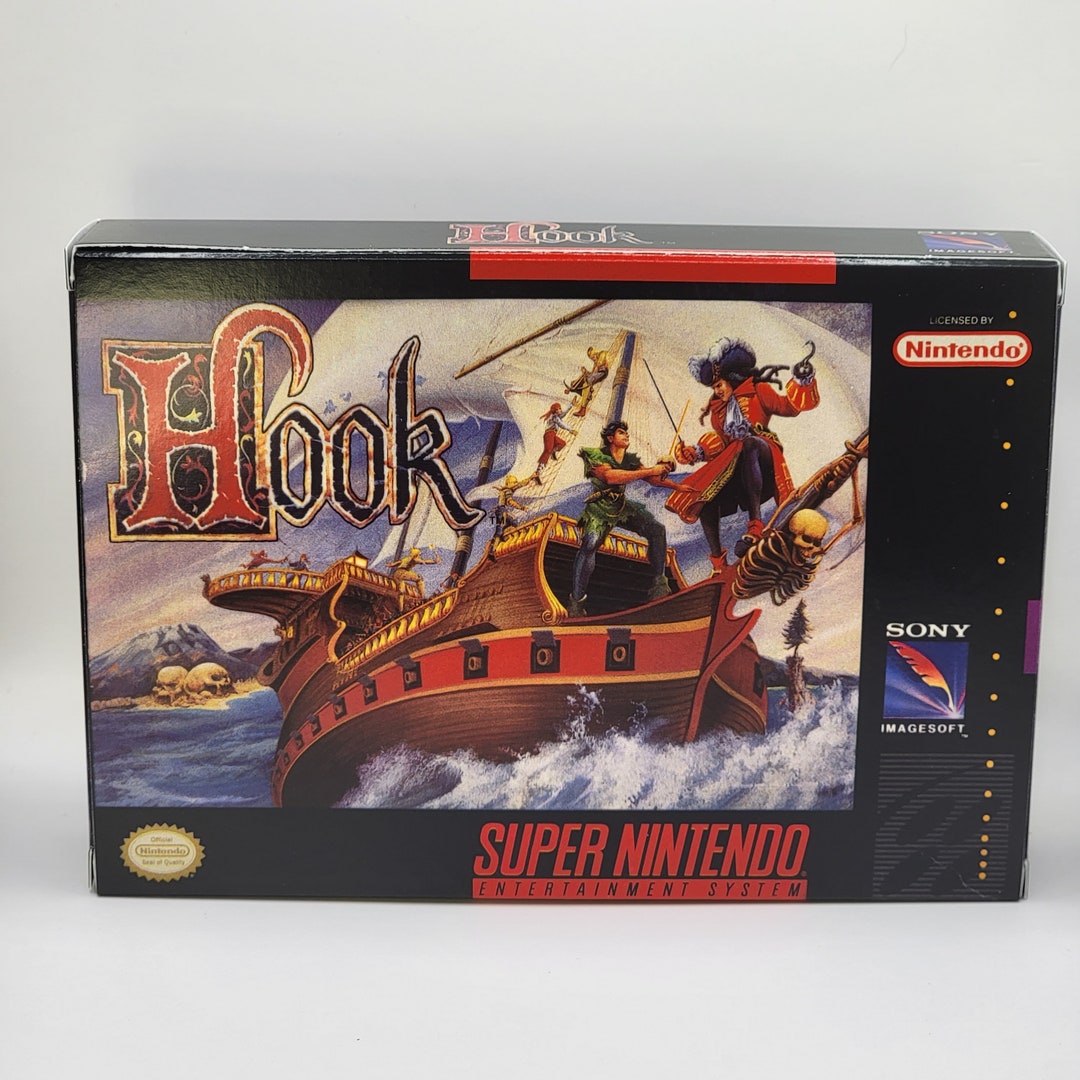 Hook | NTSC | Super Nintendo | SNES | En | Reproduction Box and Inner ...