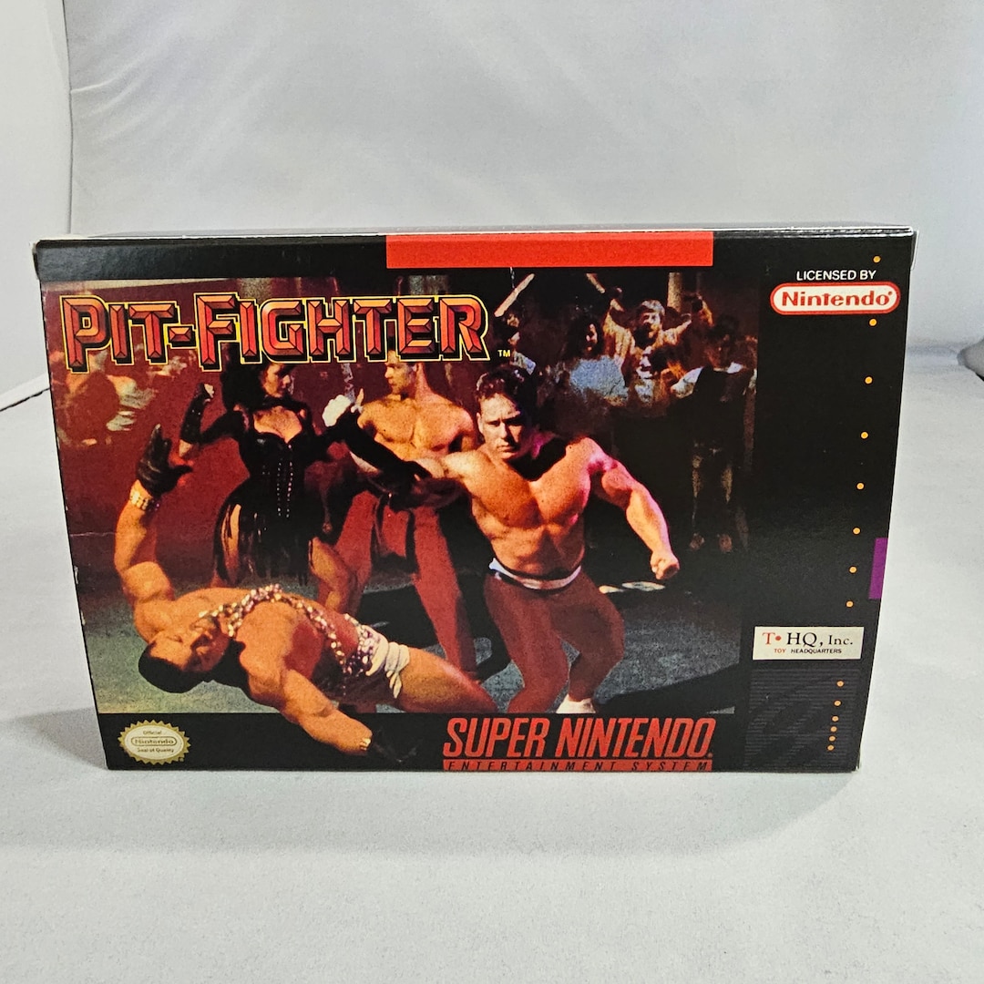 Pit-fighter NTSC Super Nintendo SNES En Reproduction Box and Inner Tray ...