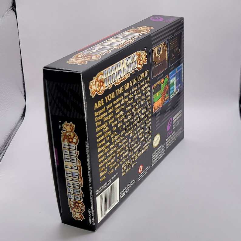 Brain Lord | NTSC | Super Nintendo | SNES | En | Reproduction Box and ...