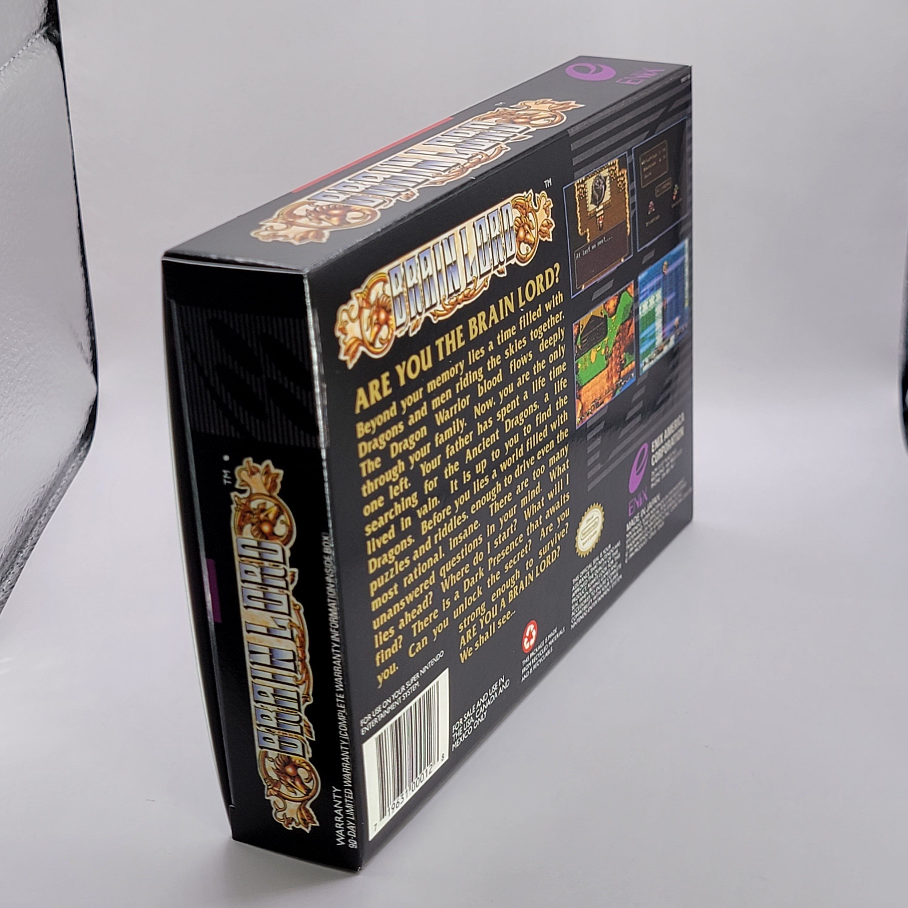 Brain Lord | NTSC | Super Nintendo | SNES | En | Reproduction Box and ...