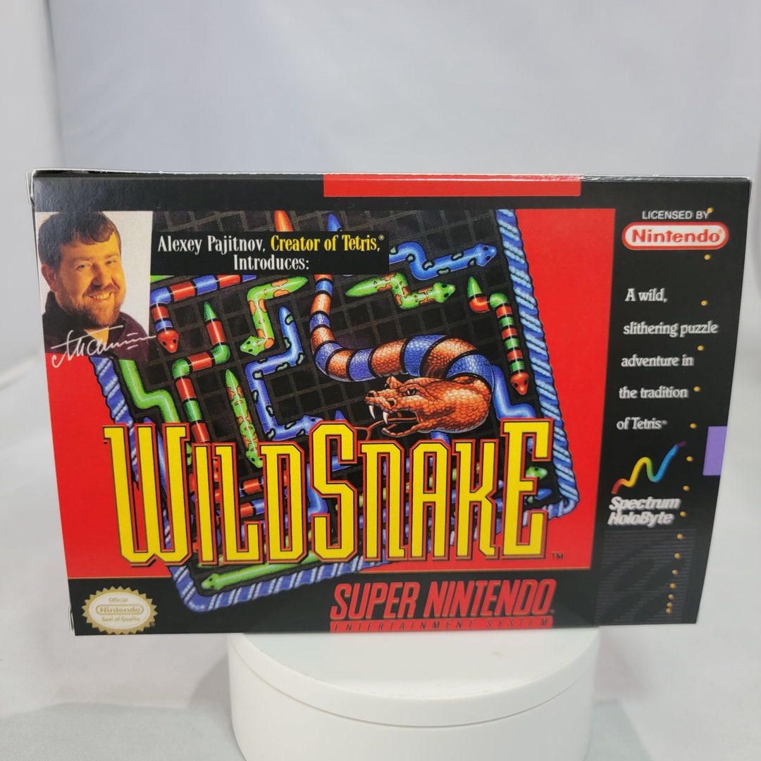 Wildsnake | NTSC | Super Nintendo | SNES | En | Reproduction Box and ...