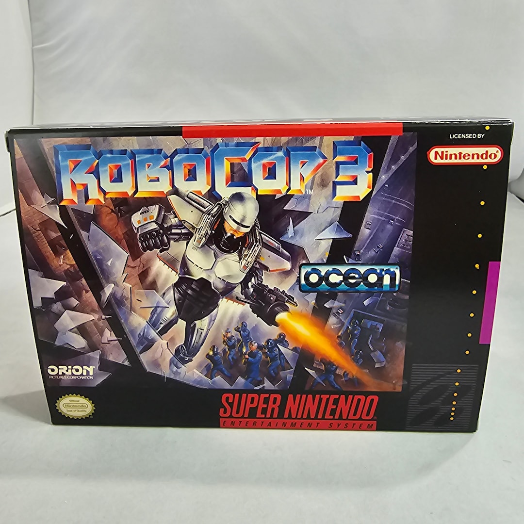 Robocop 3 | NTSC | Super Nintendo | SNES | En | Reproduction Box and ...