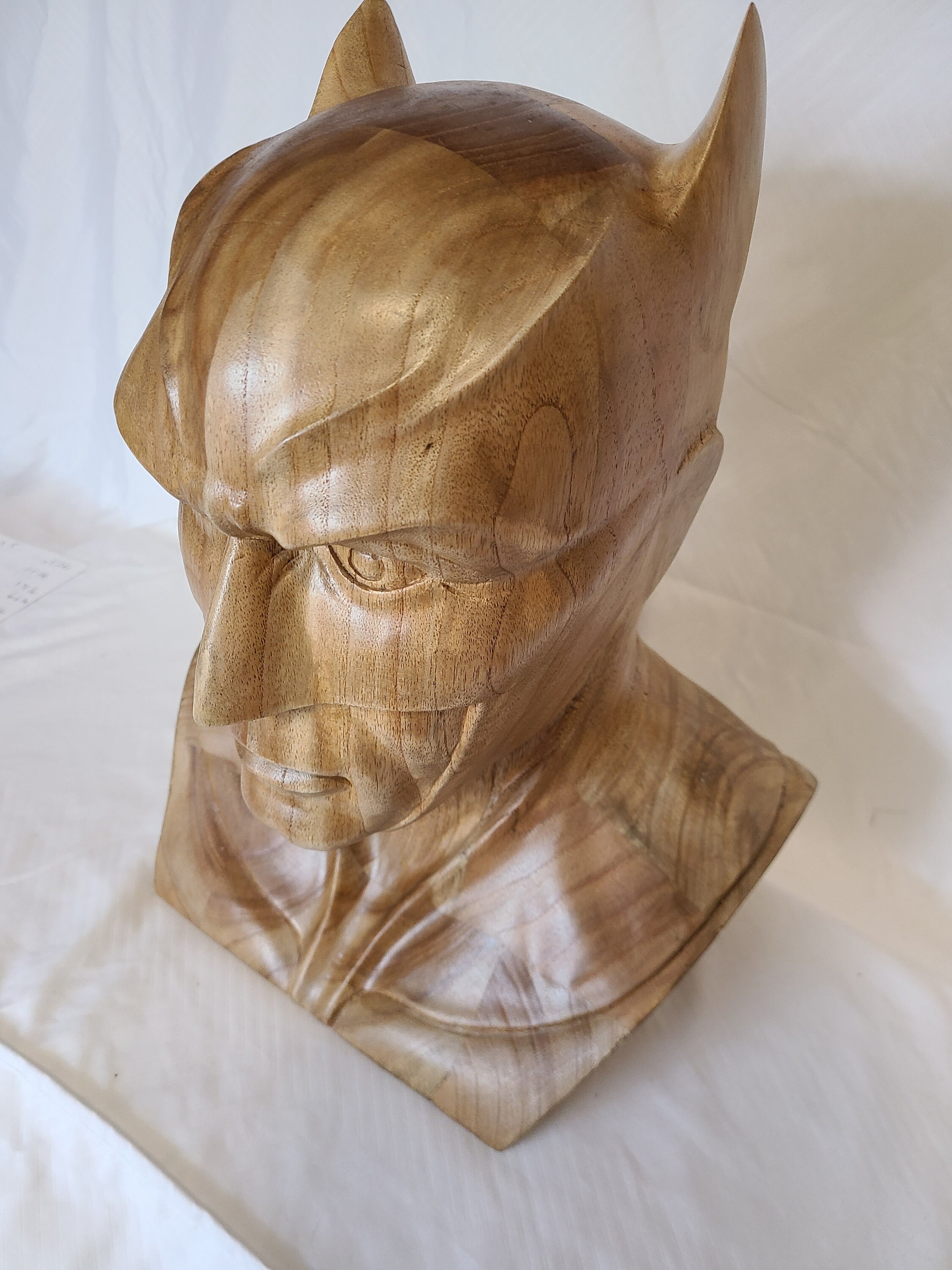 DC BATMAN BUST 100% Hand Carved Wood | Etsy