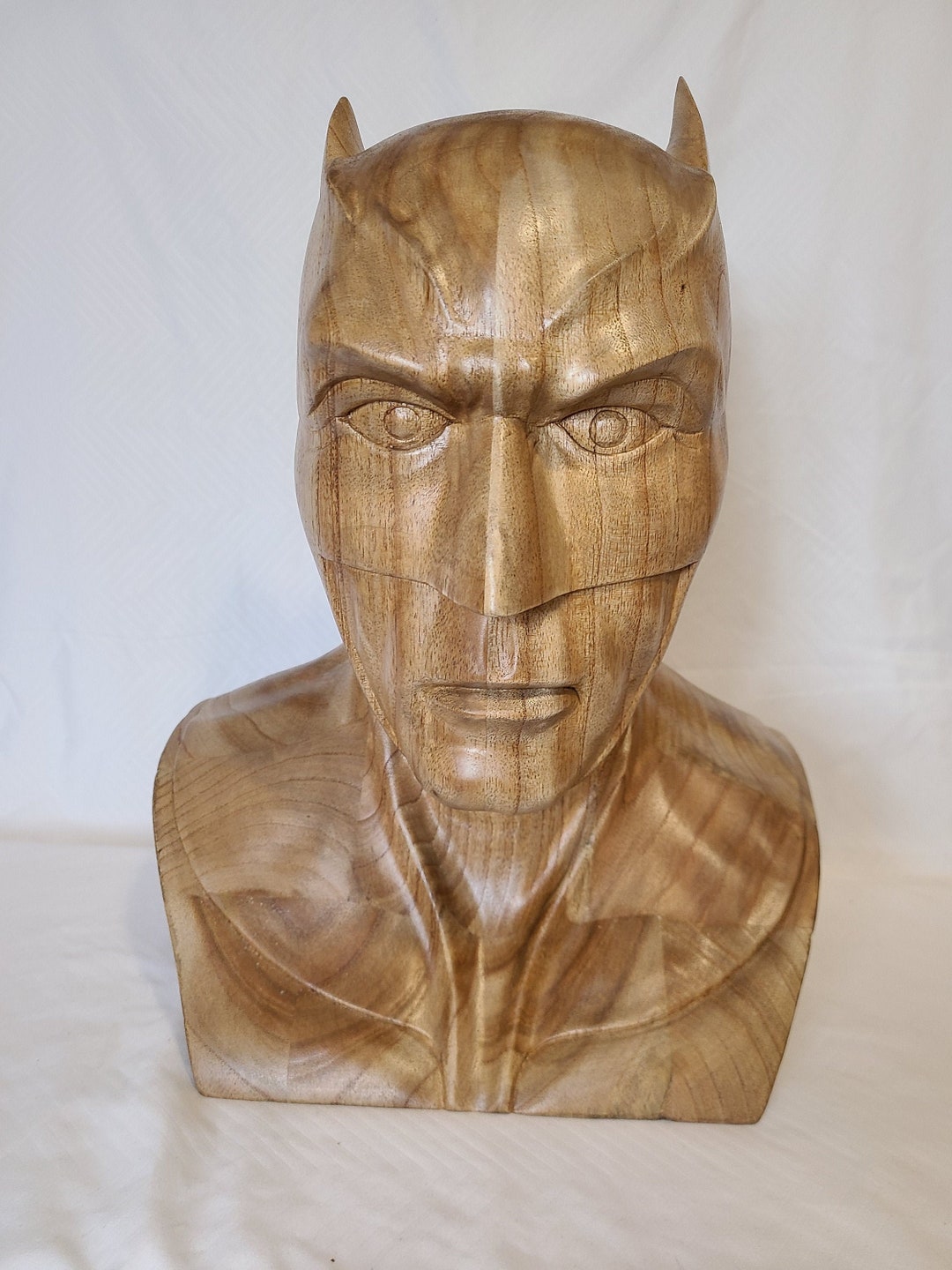 DC - BATMAN BUST 100% Hand Carved Wood - Etsy