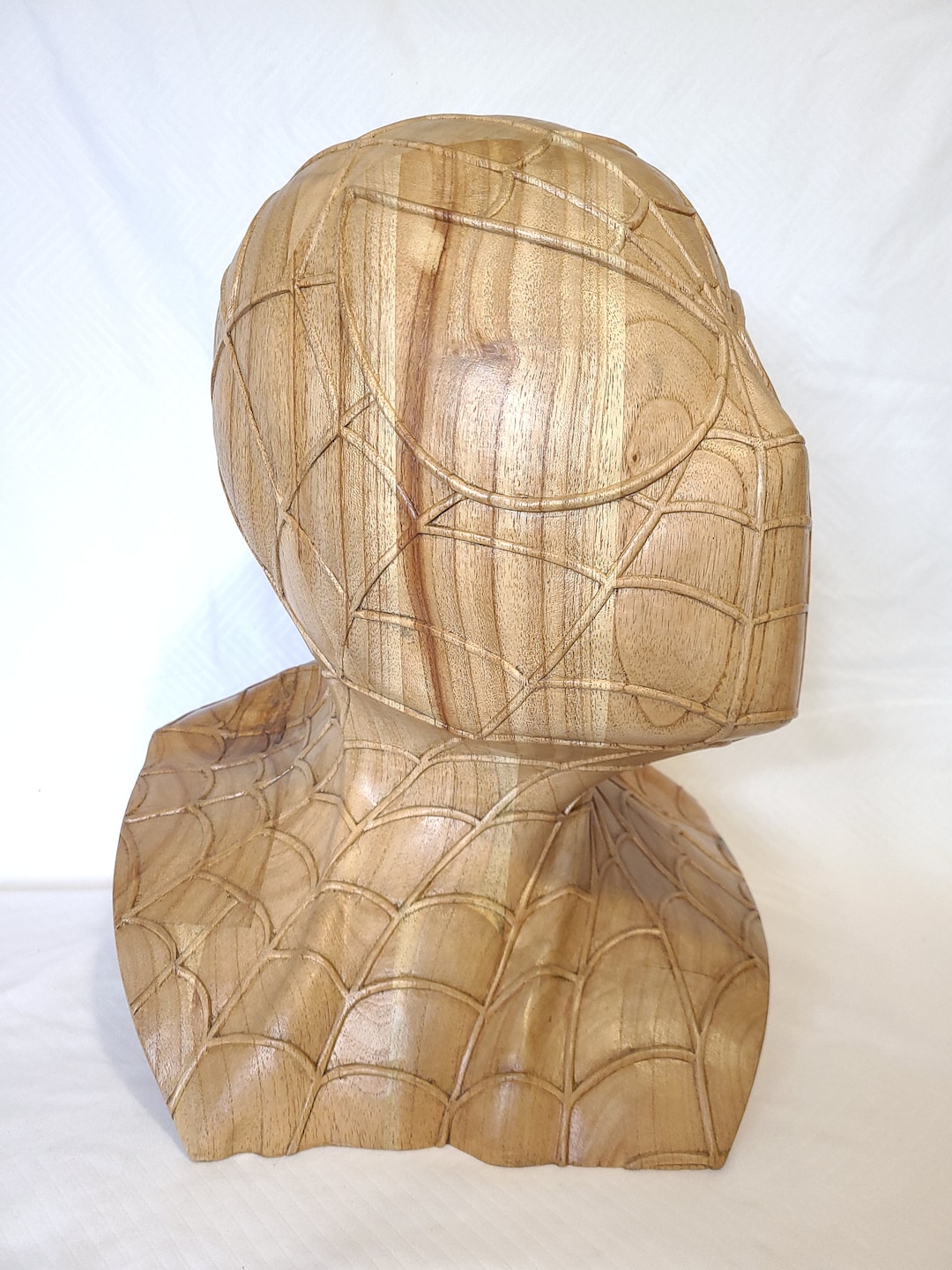 MARVEL- SPIDERMAN (life Size Bust) 100% Hand Carved Wood - Etsy