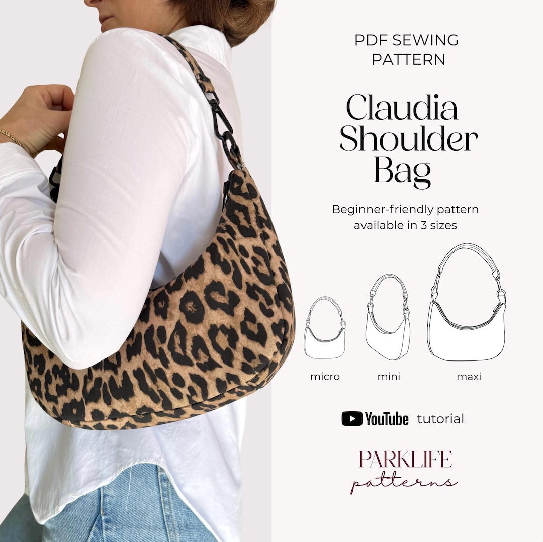 Purse Pattern Sewing PDF Shoulder Bag Digital Download Handbag Beginner ...