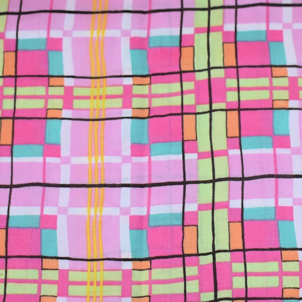 Pink Plaid Fabric - Etsy