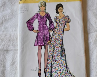 Size 8 10 Vintage 1970s Simplicity 7467 Sewing Pattern Misses Loose ...