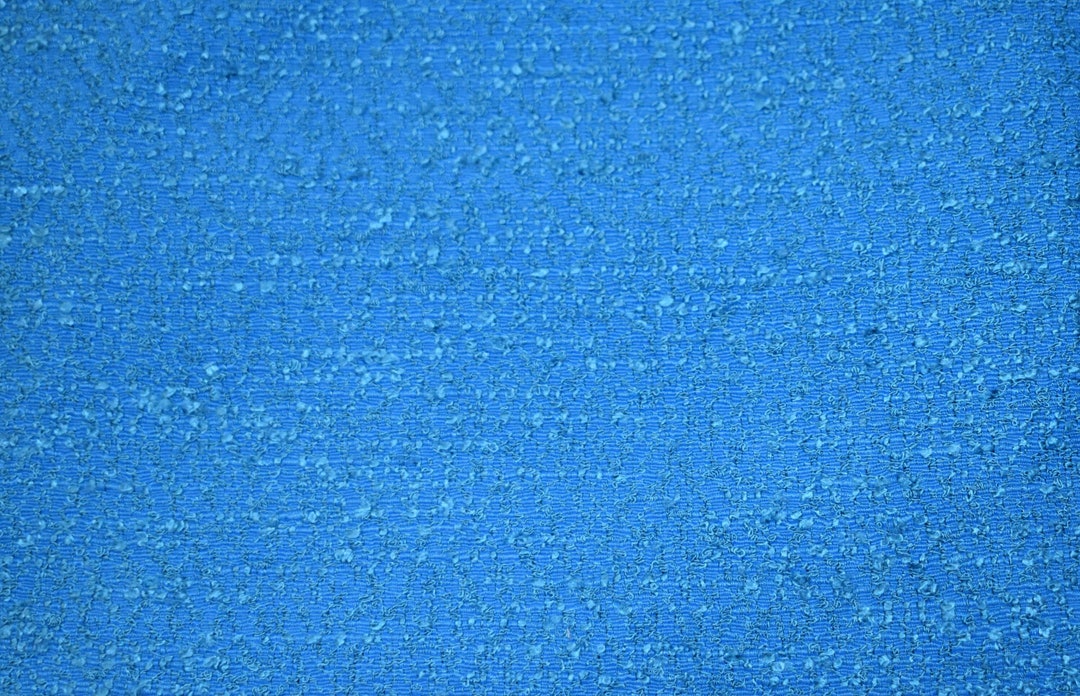 Unused Vintage 1960's Bright Royal Blue Slub Nubby Fabric Suiting ...