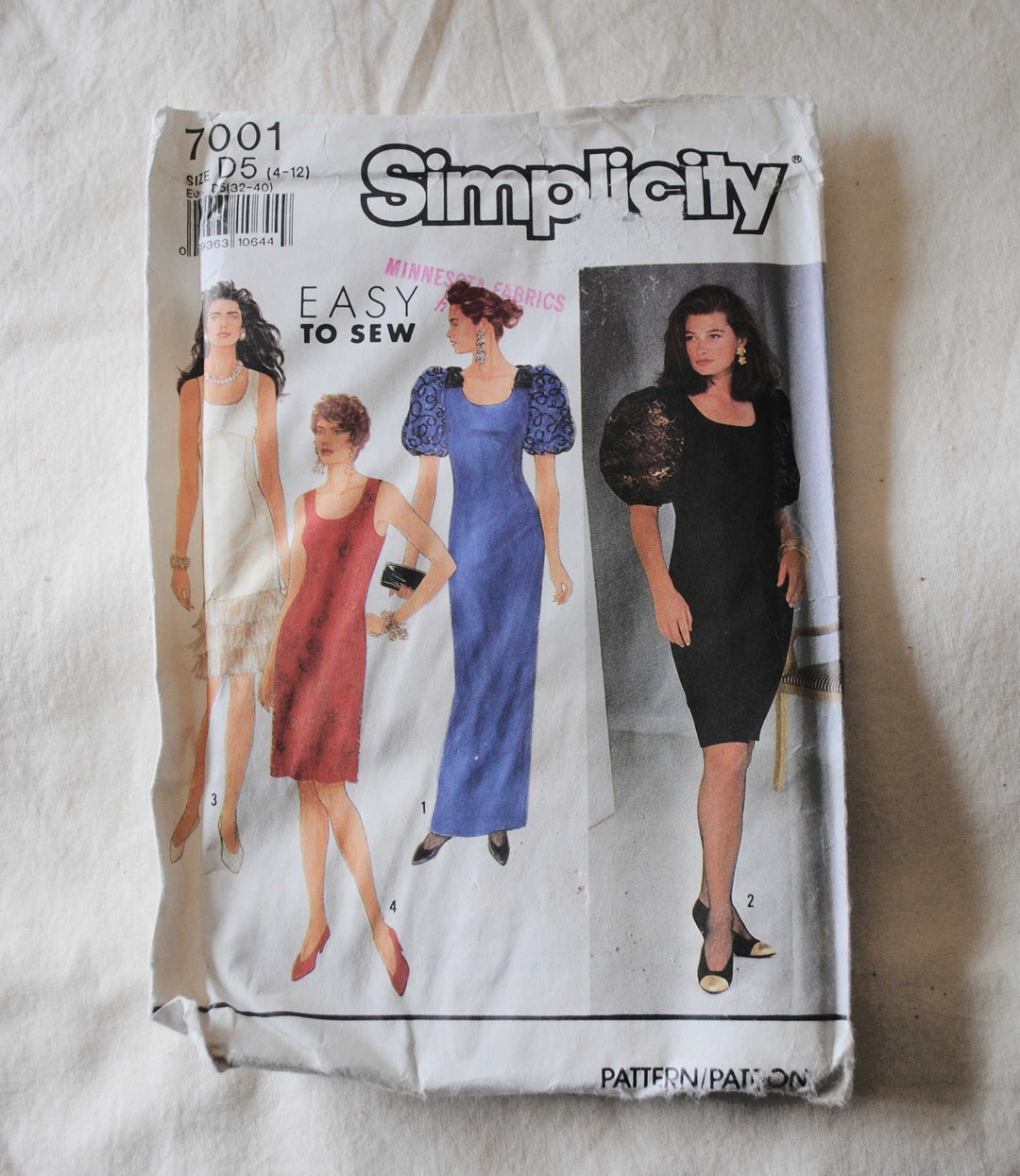 Size 4 - 12 UNCUT 1980s Simplicity 7001 Sewing Pattern, Misses Cocktail ...