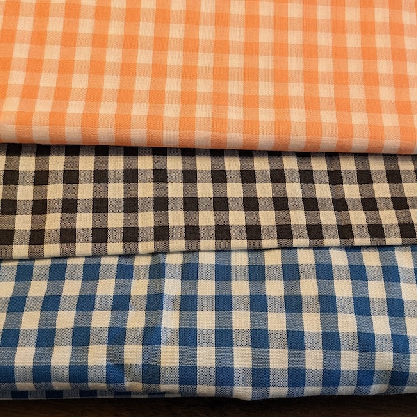 Checked Linen Fabric - Etsy