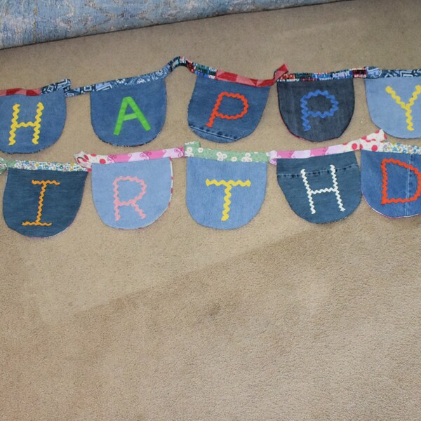 Upcycled Banner - Etsy