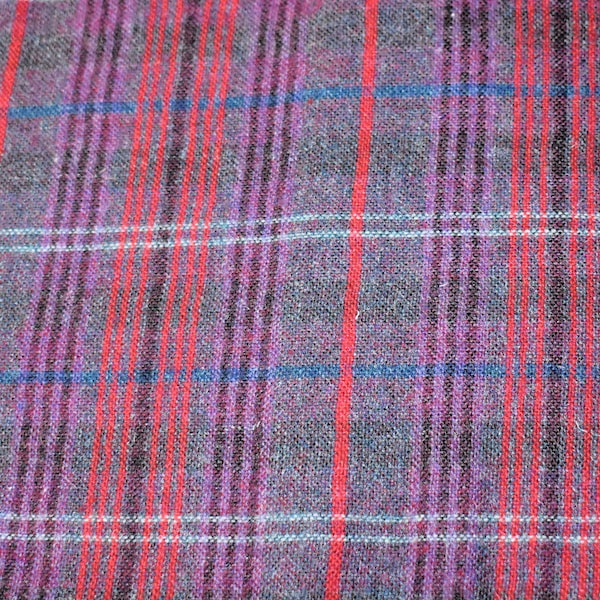 Vintage Plaid Fabric - Etsy
