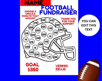 Fill My Football Fundraiser Sheet - Etsy