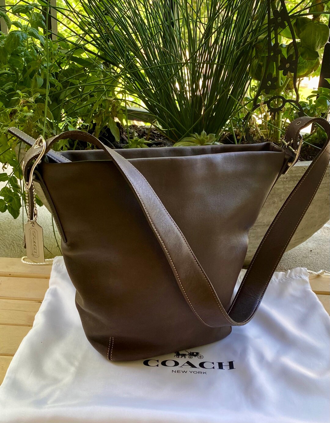 Beautiful Vintage Coach Classic Brown Leather HOBO Shoulder Bag With ...