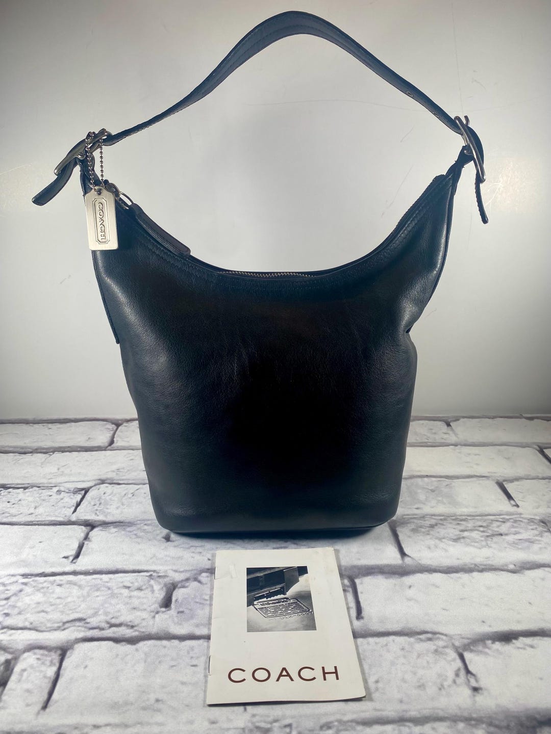 Vintage Coach Legacy Coach Top Zip West Hobo Black Leather Shoulder Bag ...