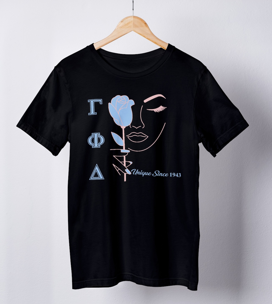 Blue Rose Gamma Phi Delta Sorority T-shirt "lady With the Blue Rose ...