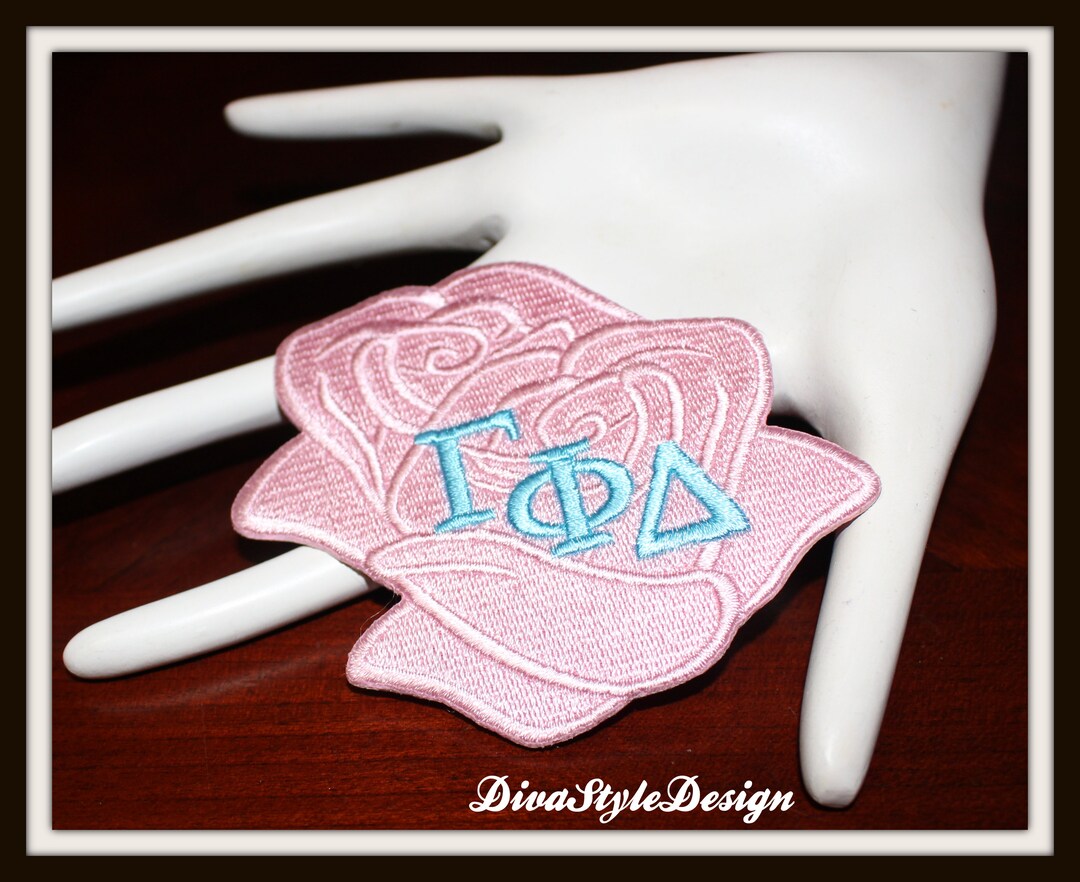 Gamma Phi Delta Sorority Pink Rose Patch, GPD Pink Rose - Etsy
