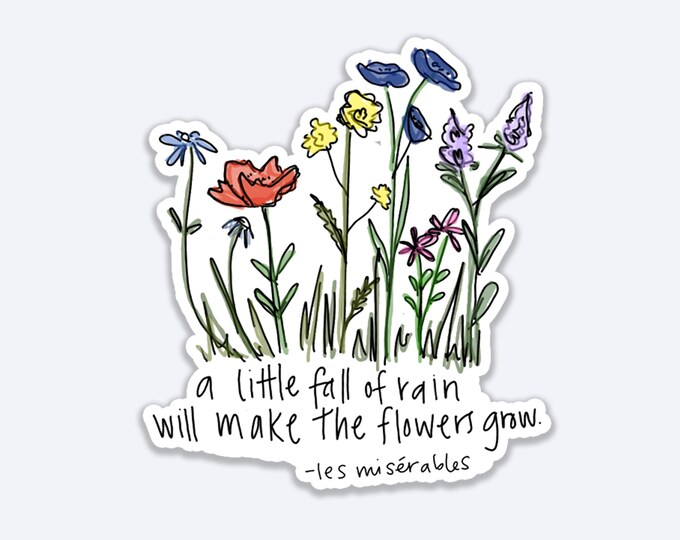 Les Miserables Floral Vinyl Sticker | Etsy