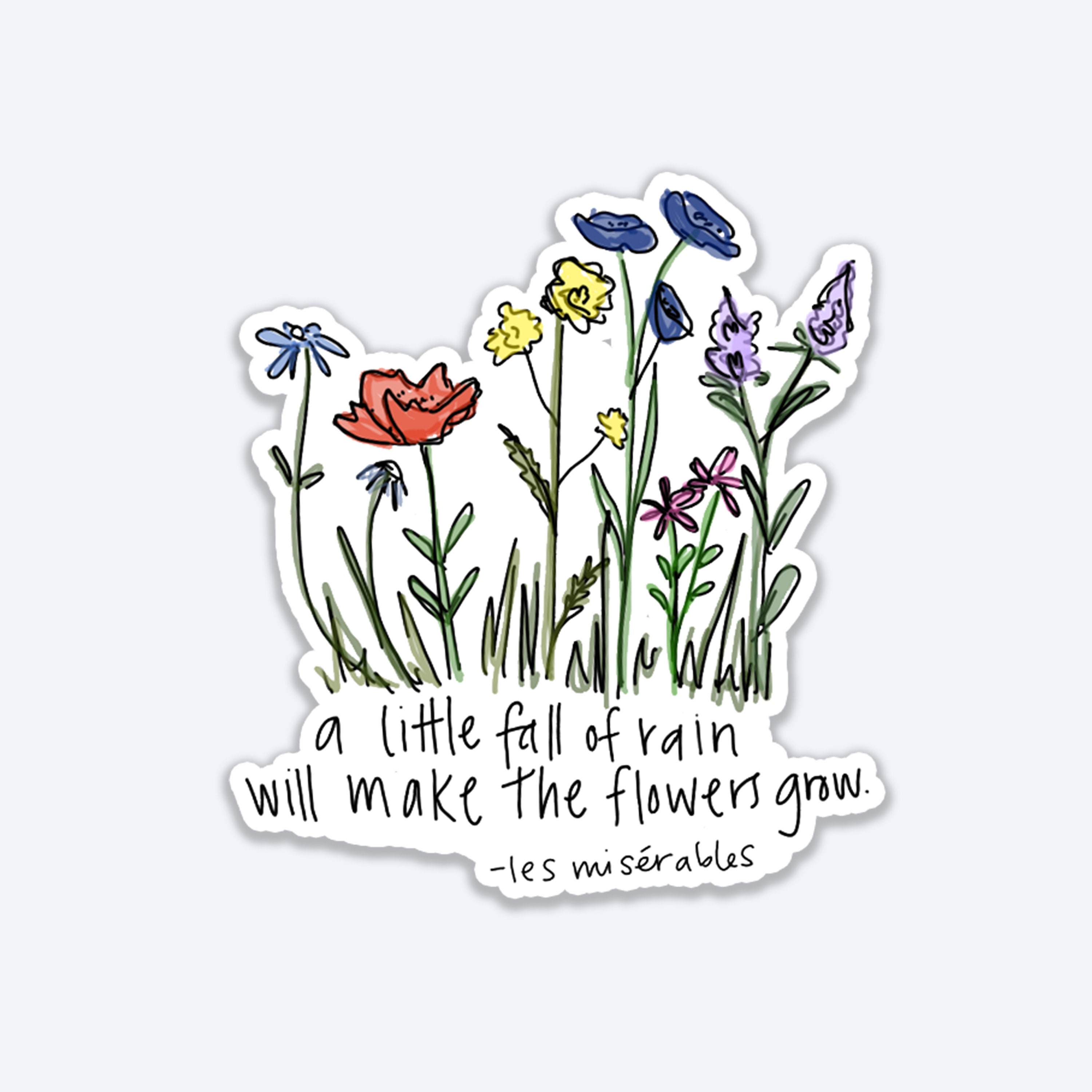 Les Miserables Floral Vinyl Sticker - Etsy