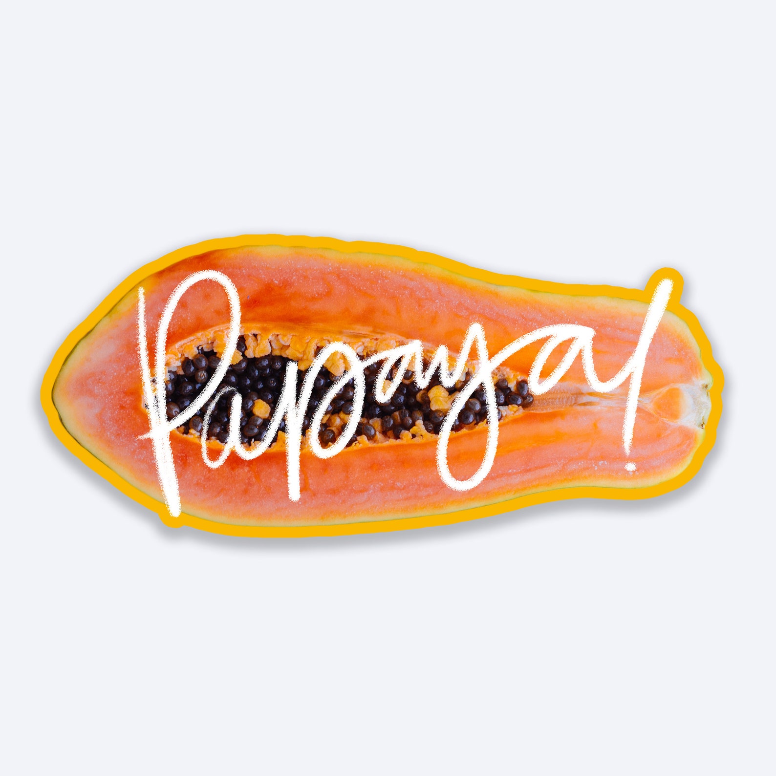 Papaya Sticker - Etsy