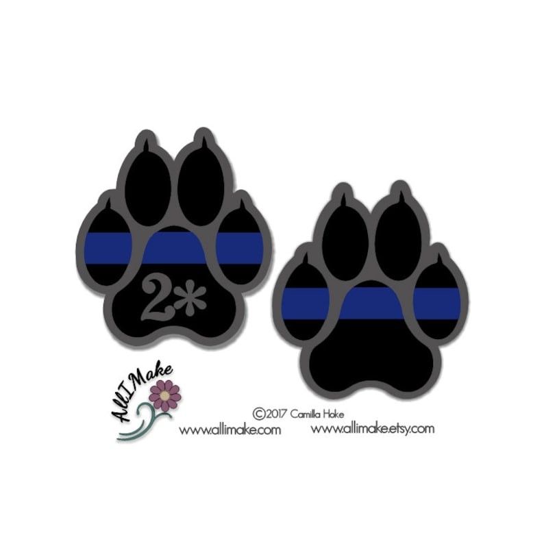 K-9 Vinyl Decal Support Blue Line Police K-9 Vinyl Decal Support Law ...