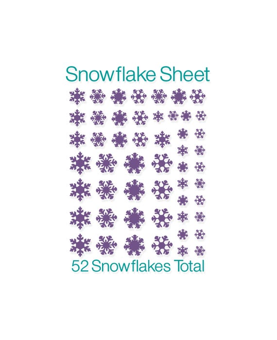 Snowflake Snowflake Sticker Sheet Snowflake Decal - Etsy