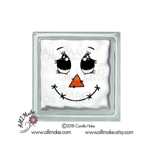 Scarecrow Face 11 | Vinyl Face | Glass Block Vinyl | Vinyl | Craft ...