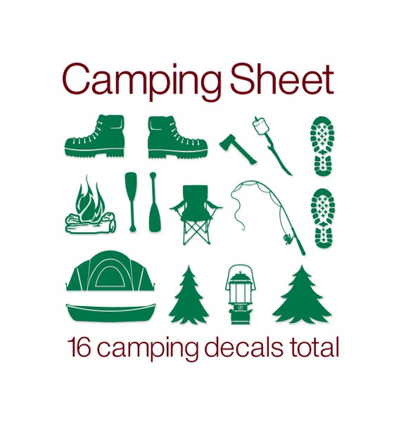 Camping Decals Vinyl Camping Camping Vinyl Decals Vinyl - Etsy