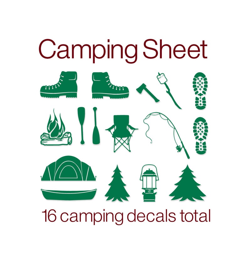 Camping Decals Vinyl Camping Camping Vinyl Decals Vinyl - Etsy